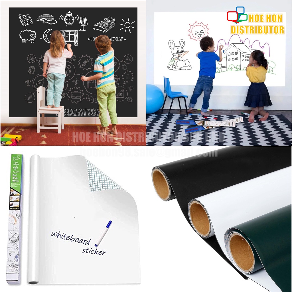 Whiteboard Blackboard Chalkboard Wall Sticker 45cm 60cm 100cm 200cm ...