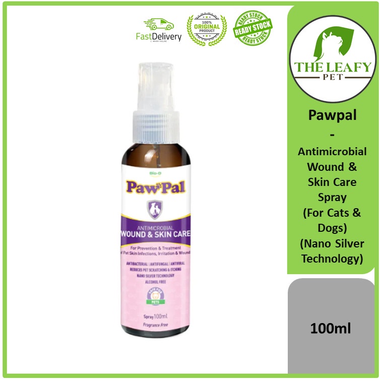 PAWPAL Pet Antimicrobial Wound And Skin Care Spray For Cats & Dogs ...