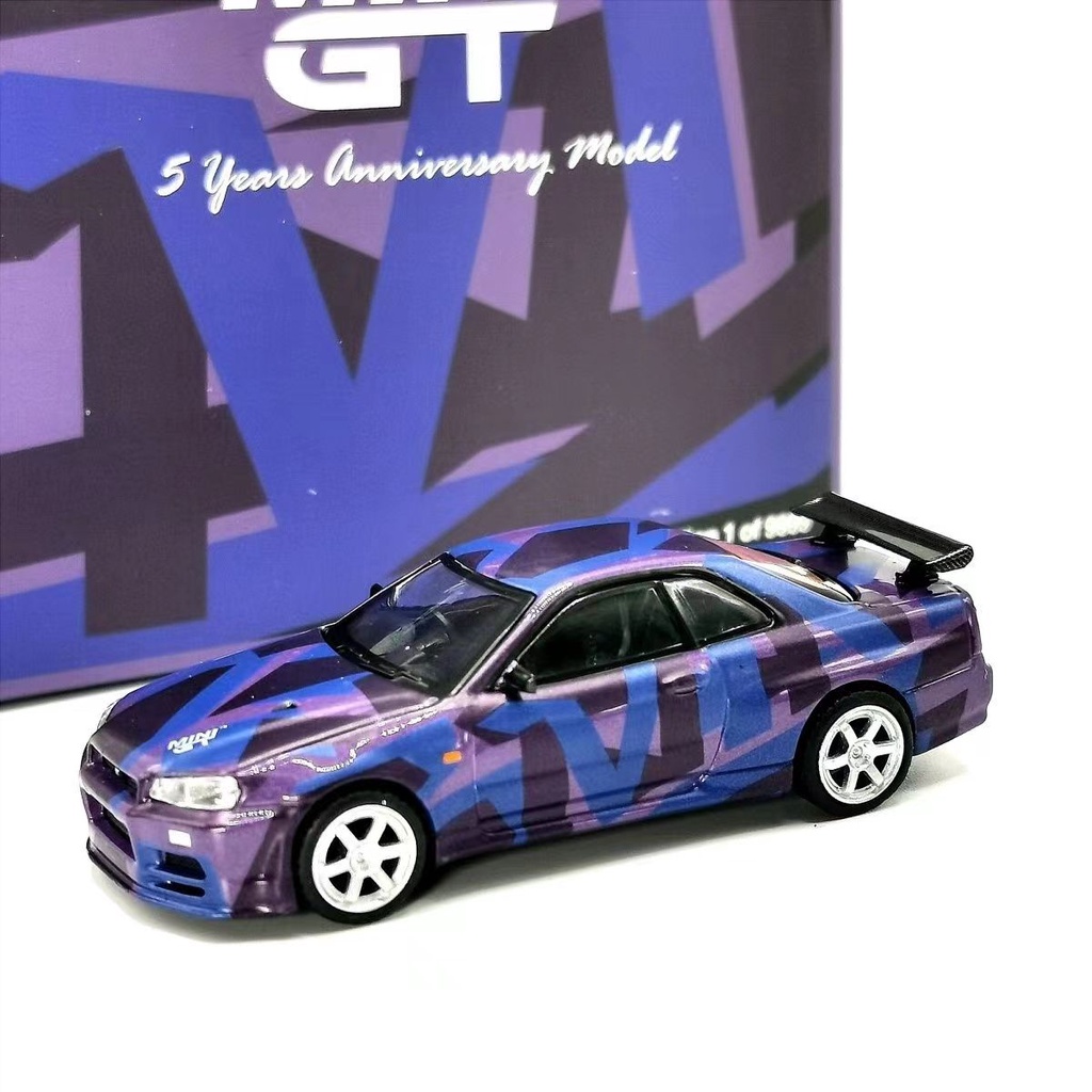 MINIGT 446 Nissan SkylineGT-R R34 5th Anniversary Edition 1/64 Alloy ...