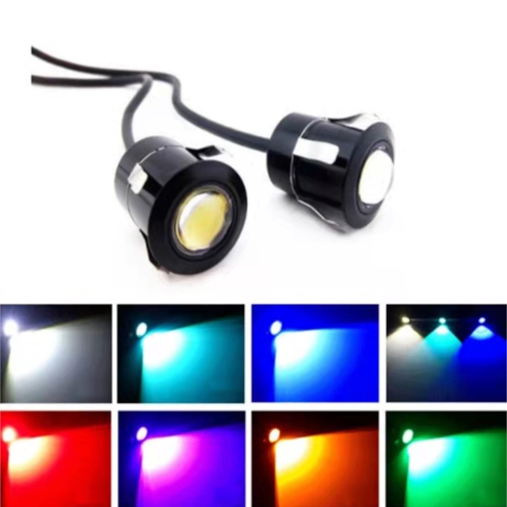 CAR MOTORCYCLE DRL LED EAGLE EYE LIGHT 18MM DAYTIME RUNNING LIGHTS ...