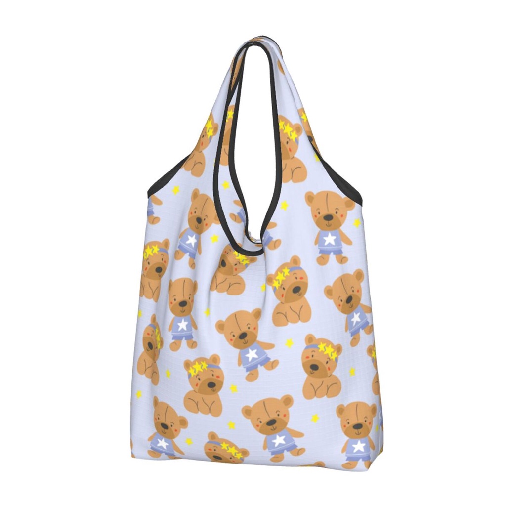 Cute Bear Portable Shopping Bag Foldable Carry-On Reusable Shopping Bag ...