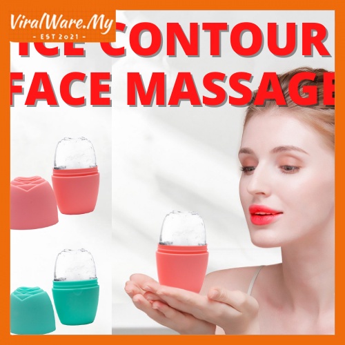 Ice Massage Face Rose Shaped Face Contour Ice Roller Silicone Face Ice ...
