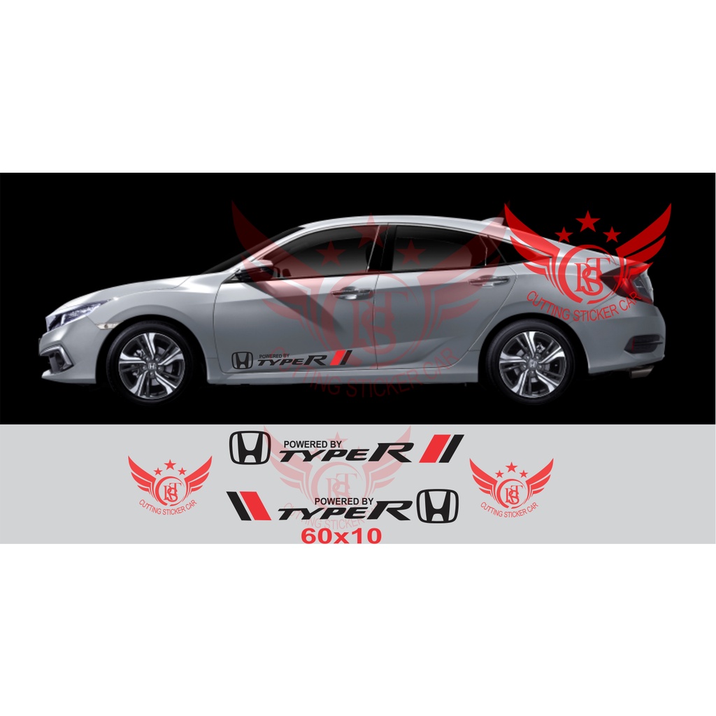 Type R Car sticker sticker powered by cutting sticker For honda TYPE R ...
