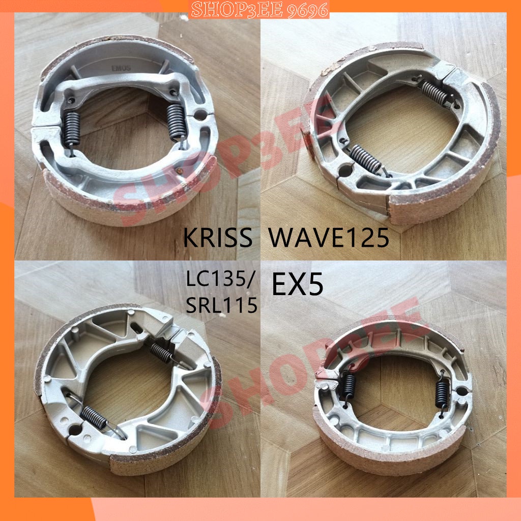 REAR BRAKE SHOE WITH SPRING BRAKE SHOE EX5/LC135/SRL115/KRISS/WAVE125 ...
