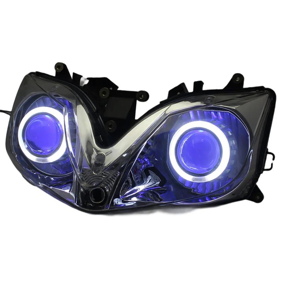 Custom Motor Front Head lamp Projector Headlight Assembly HID Angel ...