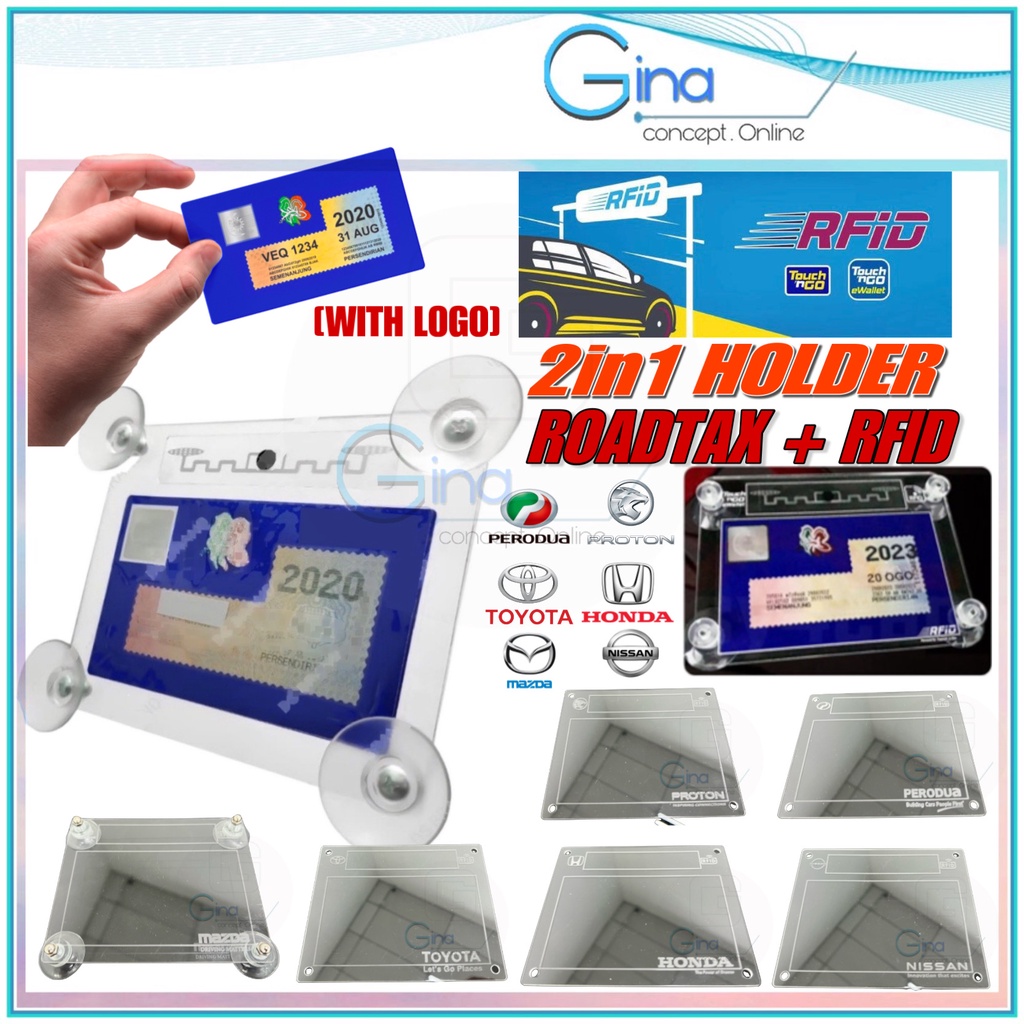 2in1 RFID with Roadtax Holder logo holder / Logo Road tax Holder Car ...