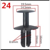 CAR BODY / BONNET CLIP ( 5pcs ) Fender / Bumper Clip Mixed Clip Bumper ...