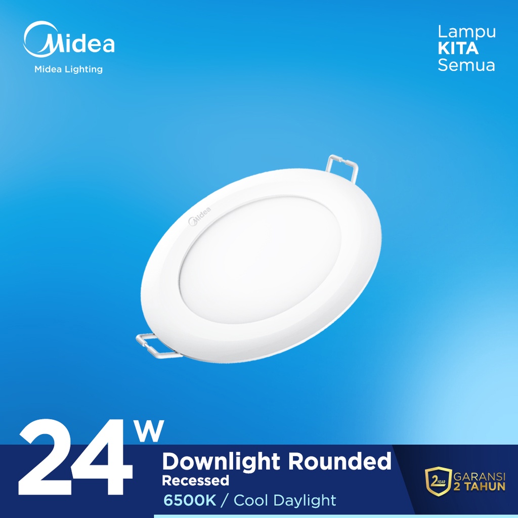 Midea Lighting - 24 Watt 6500K CDL 8 Inch LED Downlight - White ...