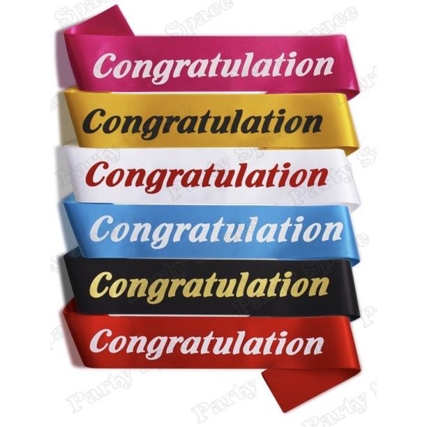 Selempang Congratulation Graduation Day Graduation Party Sash | Shopee ...