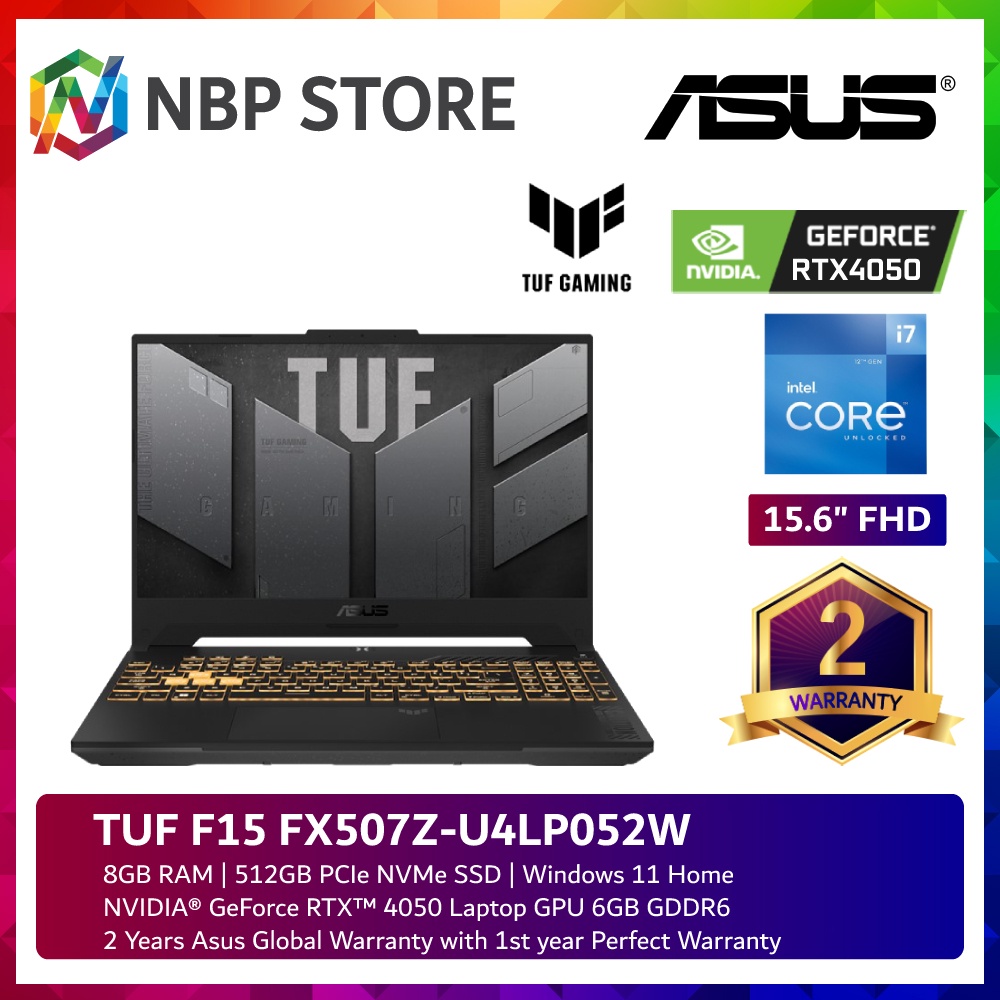 Asus TUF F15 FX507Z-U4LP052W 15.6" FHD 144Hz Gaming Laptop Mecha Gray ( I7-12700H, 8GB, 512GB ...