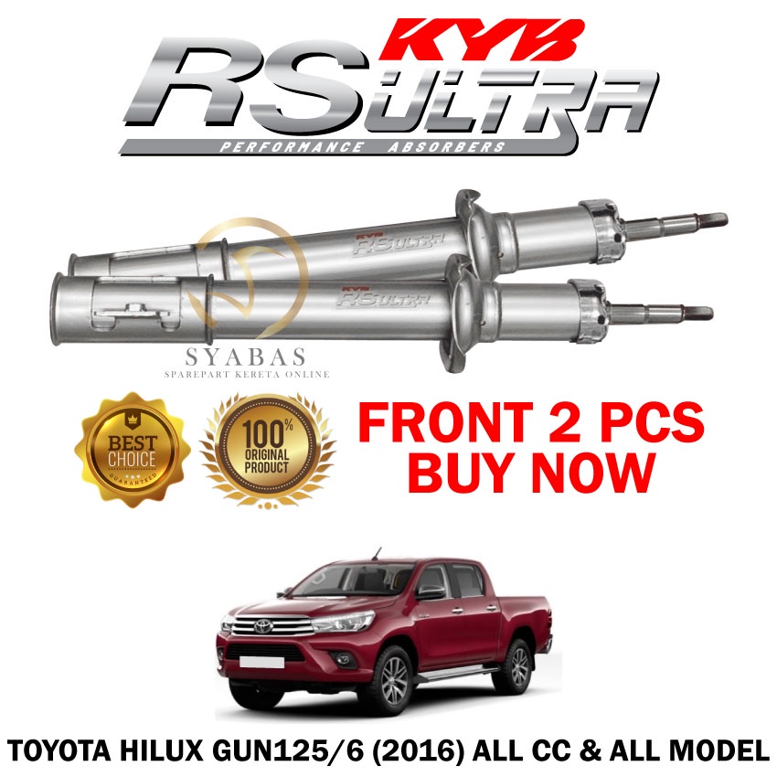 TOYOTA HILUX GUN125 / 126 (REVO) 2016~ FRONT, REAR OR SET ORIGINAL ABSORBER KYB RS ULTRA ...