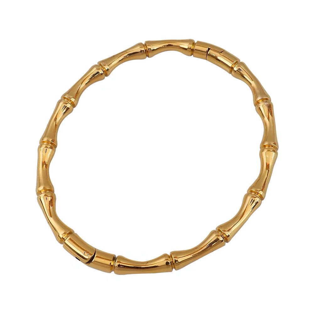 Bamboo Knuckles Titanium Steel Bangle Female Bracelets Adjustable Hand ...