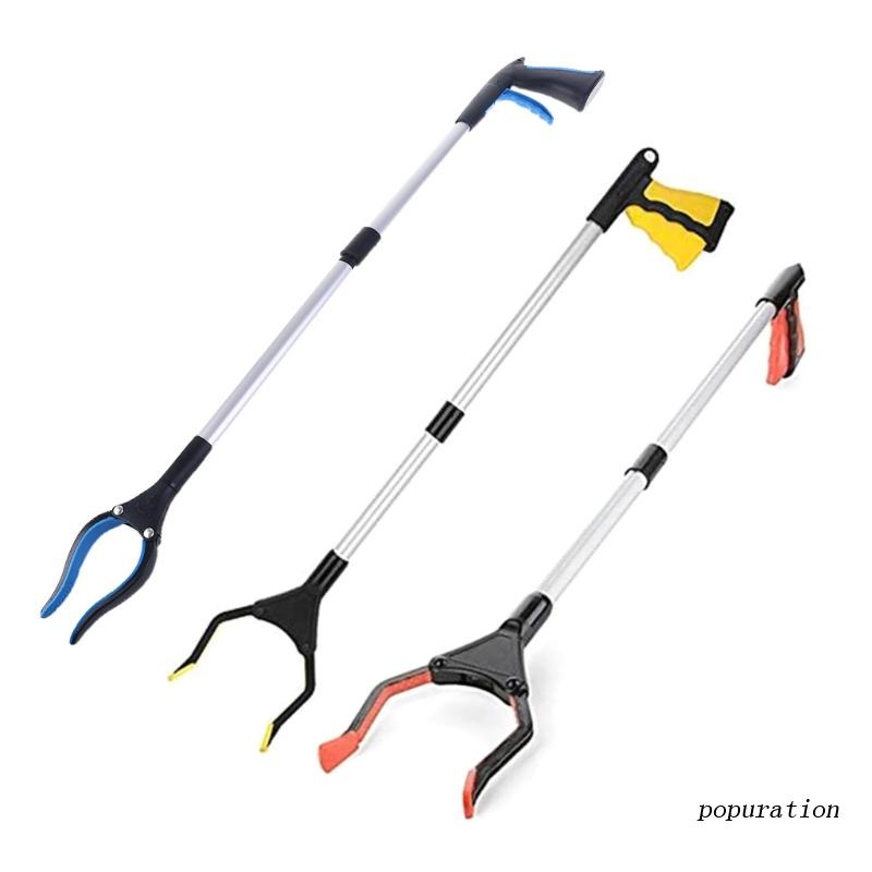 POP Foldable Long Trash Clamps Grab Pick Up Tool Curved Handle Garbage ...