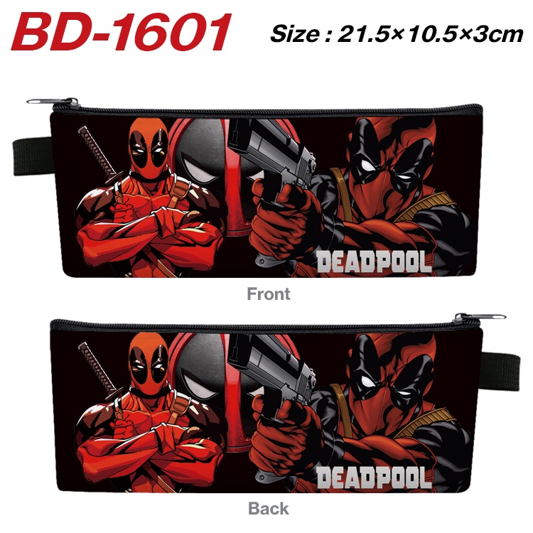 Marvel Venom Deadpool Iron Man Hulk Color Cartoon Student PU Pencil Box ...
