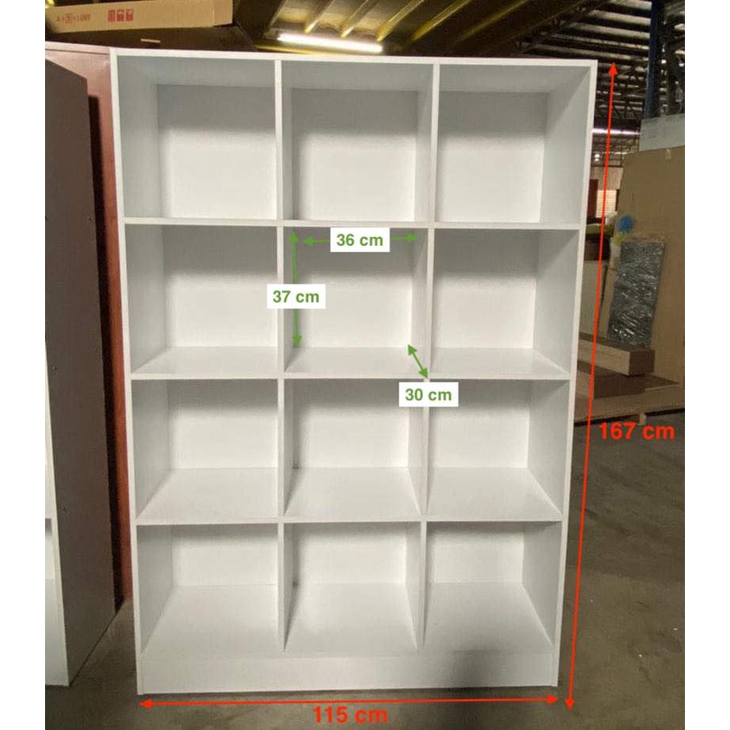 SHIRO Furniture 8 Cube 12 Compartment File Cabinet Almari Buku Kabinet ...