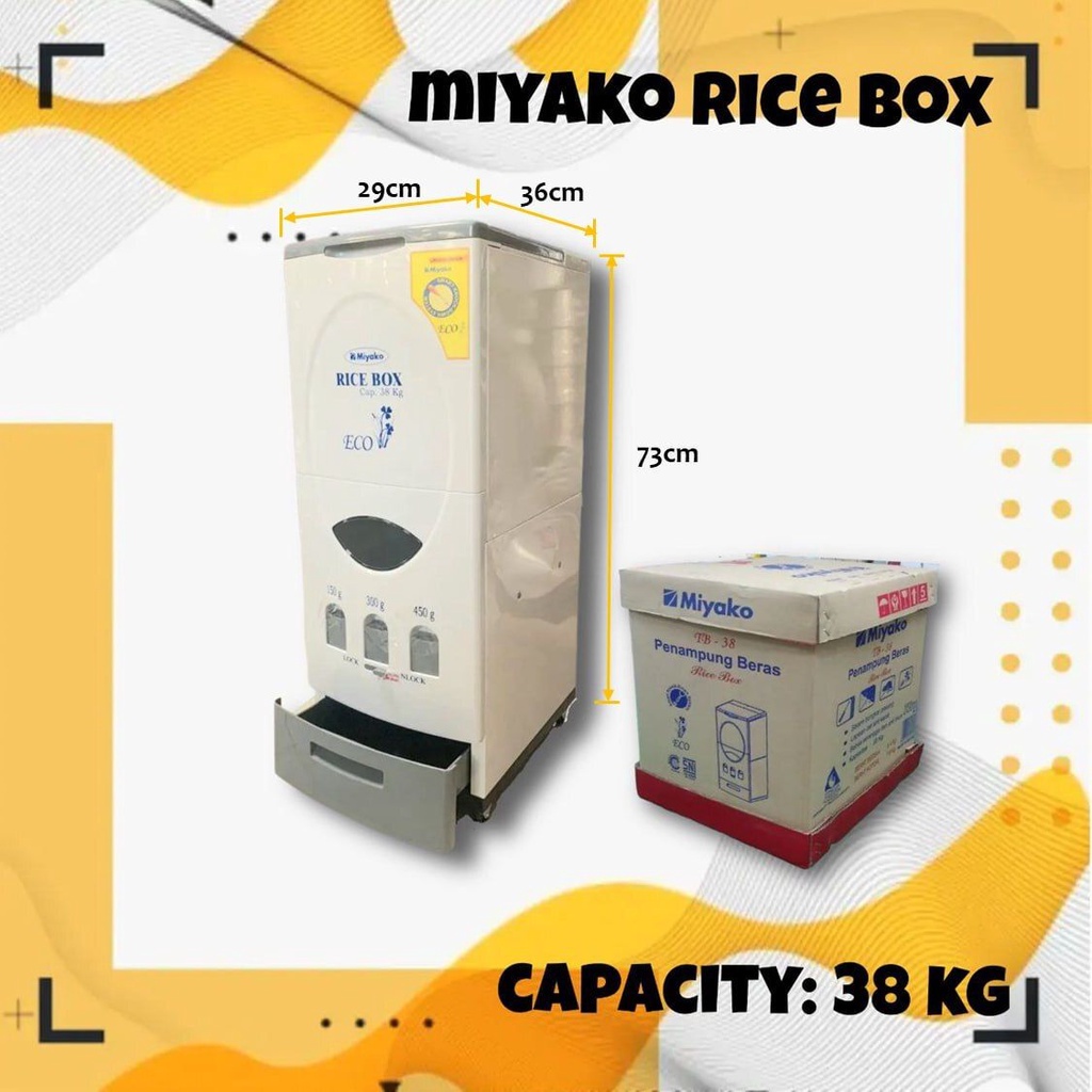 MIYAKO Rice Box Capacity 38KG | Shopee Malaysia