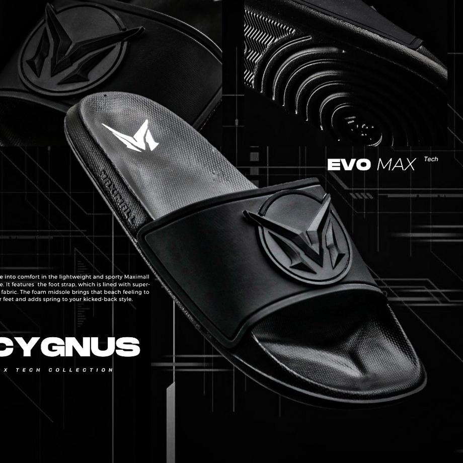 Cygnus Black series Slide Sandals | Shopee Malaysia