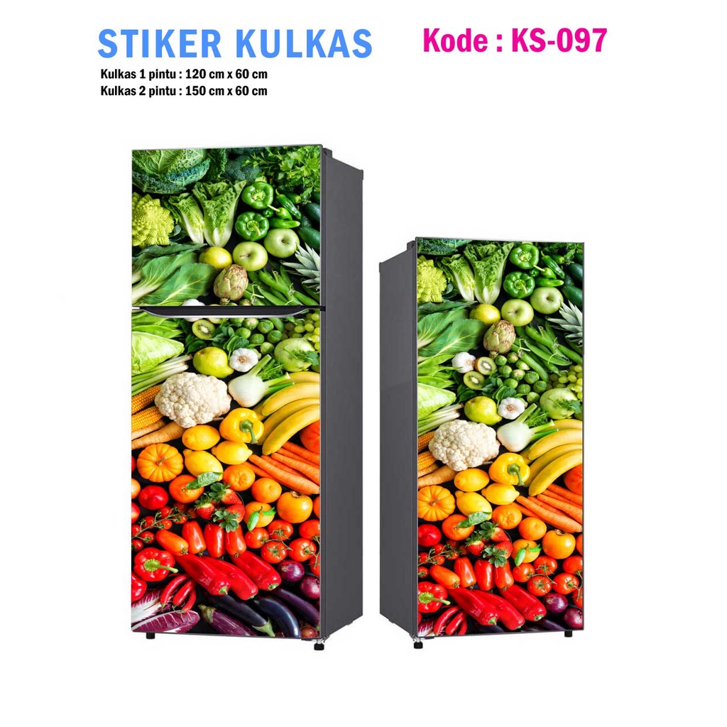 1-door Refrigerator Sticker And 2-door Vegetable Refrigerator Sticker ...