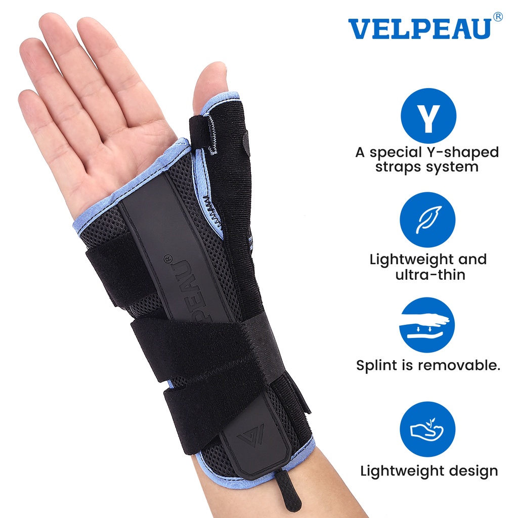 VELPEAU Wrist Support Thumb Spica Splint Support for De Quervain's ...
