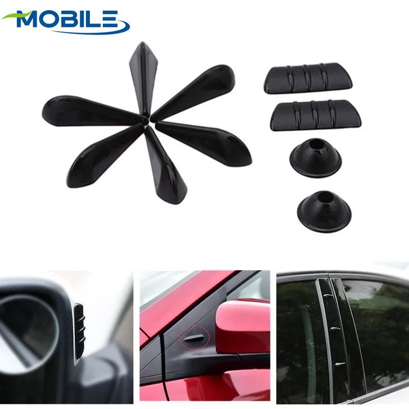 10Pcs/Set Auto Door Decorative Strip Automotive Spoiler Cars Rearview ...