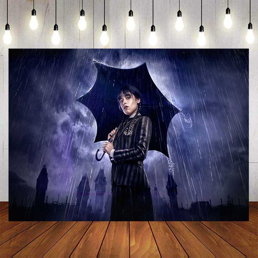Wednesday theme Birthday Backdrop For Photography Baby Shower Kids ...