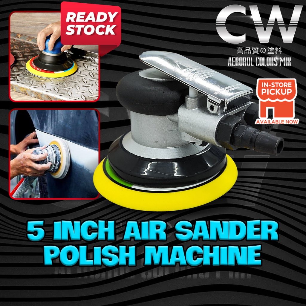 5 Air Sander Sanding Machine Pneumatic Tools Polishing Machine 5 Inch Round Polished Grinding Hand Tool Sandpaper Shopee Malaysia