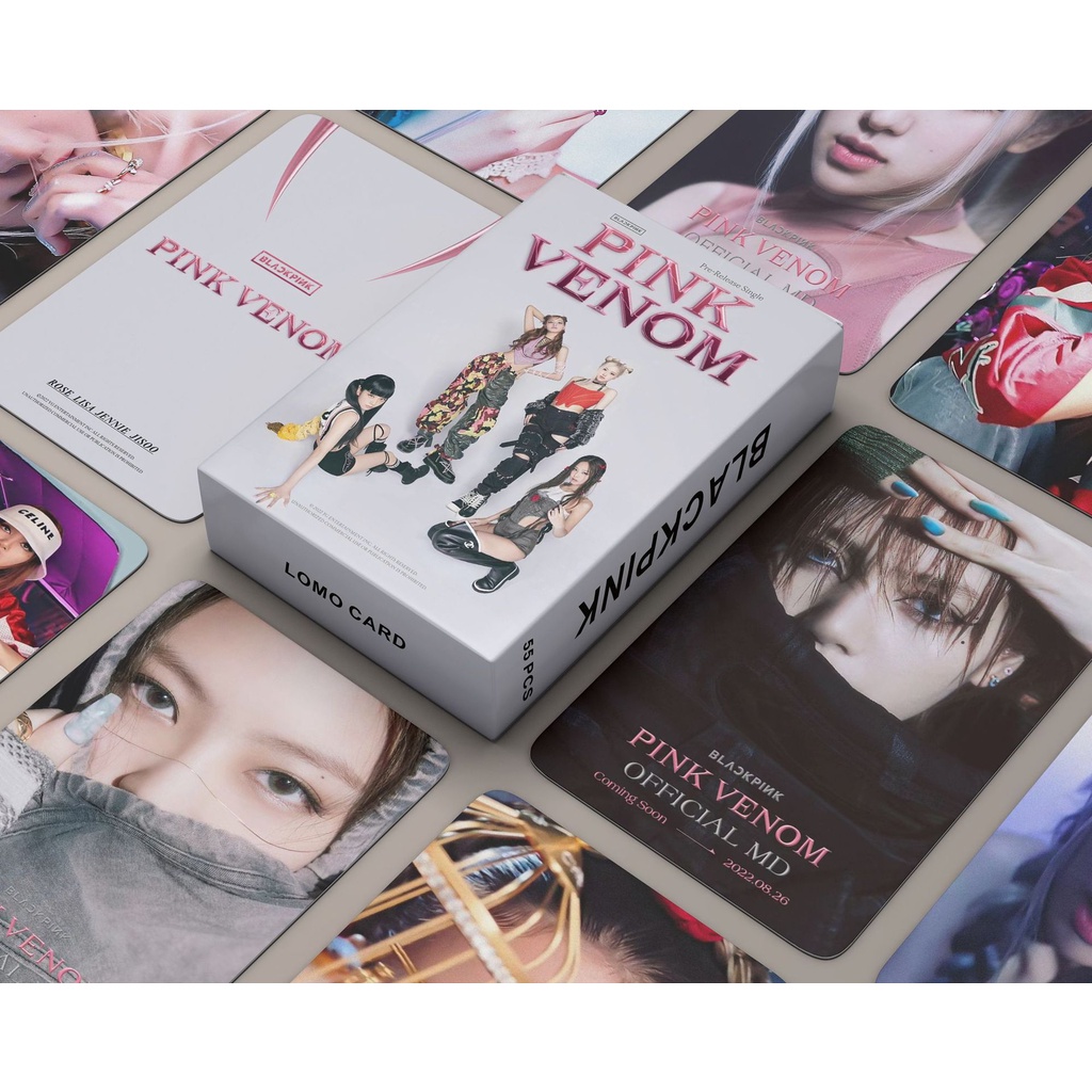 55pcs/box BP PINK VENOM Photocards LISA ROSE JENNIE JISOO Lomo Cards BP ...