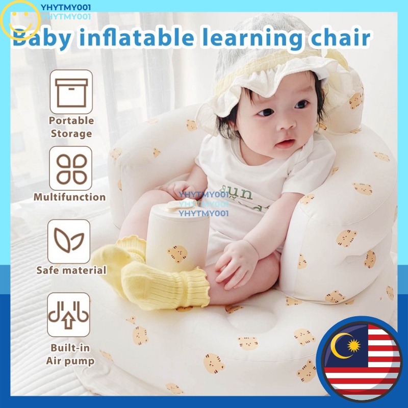 Baby Inflatable Chair Learning Sit Sofa Training Booster Bath Seat ...