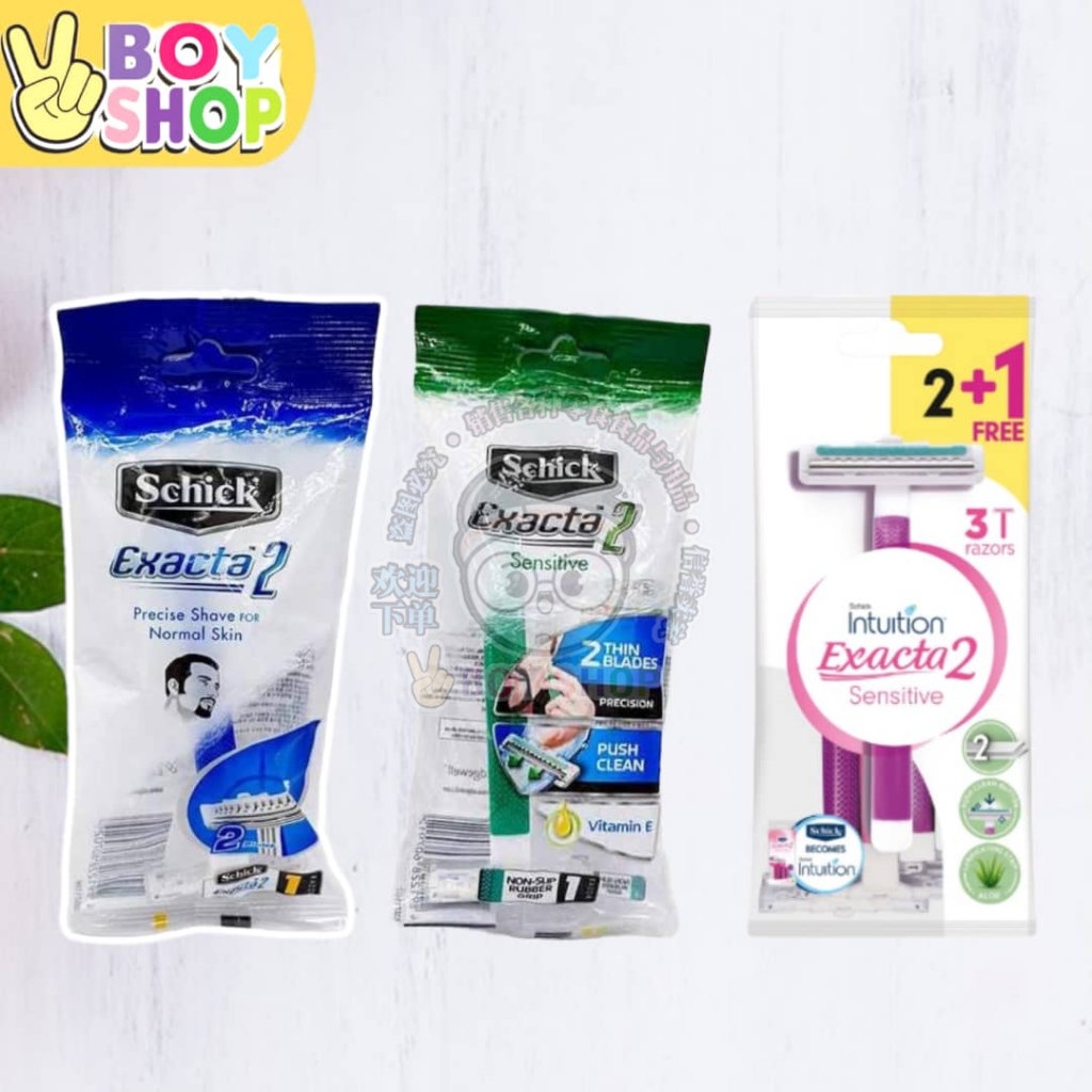 Schick Exacta 2 Disposable Razor 1's / Intuition Exacta 2 Sensitive ...