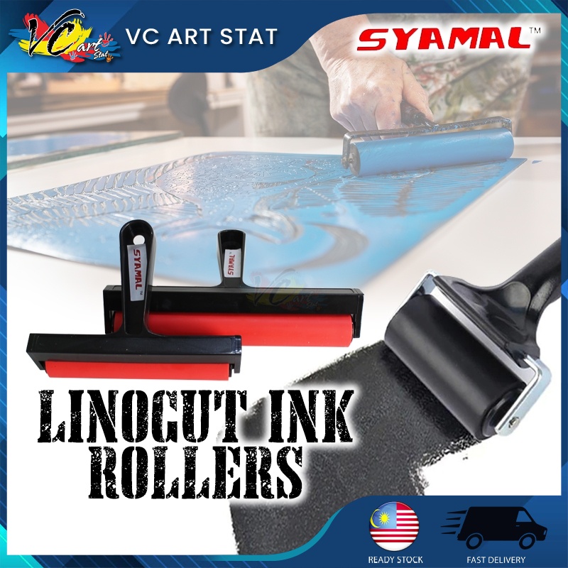 Lino Board Ink Rollers for Silkscreen Bahan Silkscreen Roller Pin (Soft ...