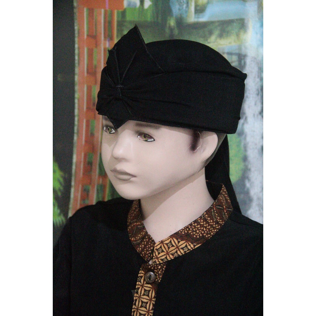 HITAM Traditional Javanese Sundanese Head For Adults With A Lid (Black ...