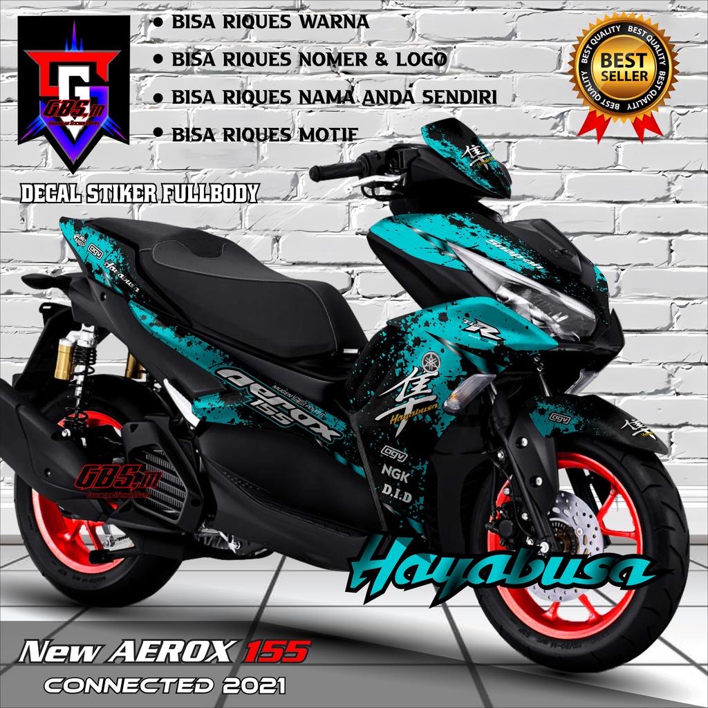 Terbaru - Aerox Connected 2021 Fullbody 6 Color Full Body Aerox Sticker ...