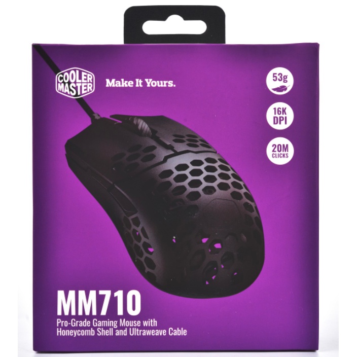 # Cooler Master MasterMouse MM710 - 53g Lightweight Honeycomb Shell ...