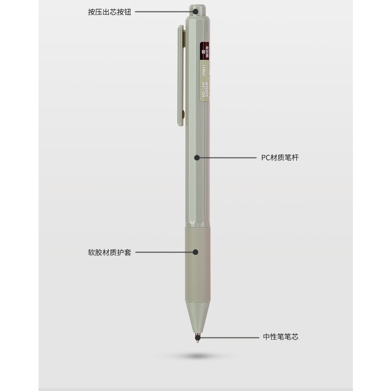 Deli Gel Pen Nusign Series Black Ink 0.5mm Pens Smooth Writing [6 Pens ...