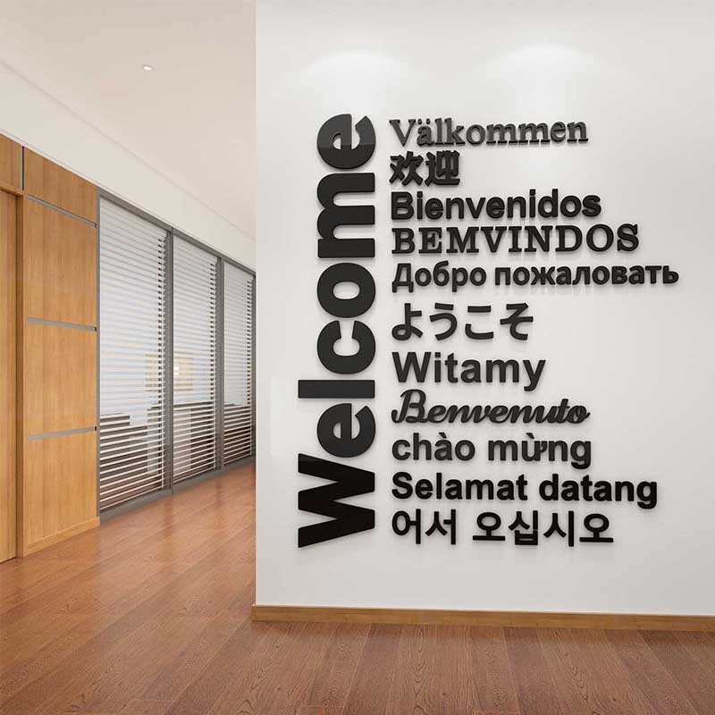 【DAORUI】Office wall decoration wall stickers 3D acrylic three ...