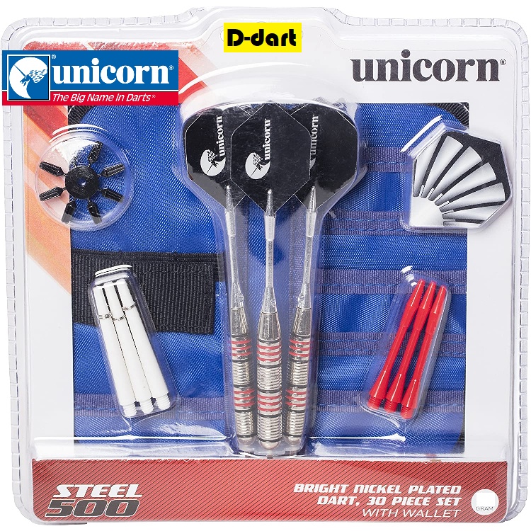 Unicorn Steel Tip Dart Value Pack - 23G Steel 500 Dart Set with ...