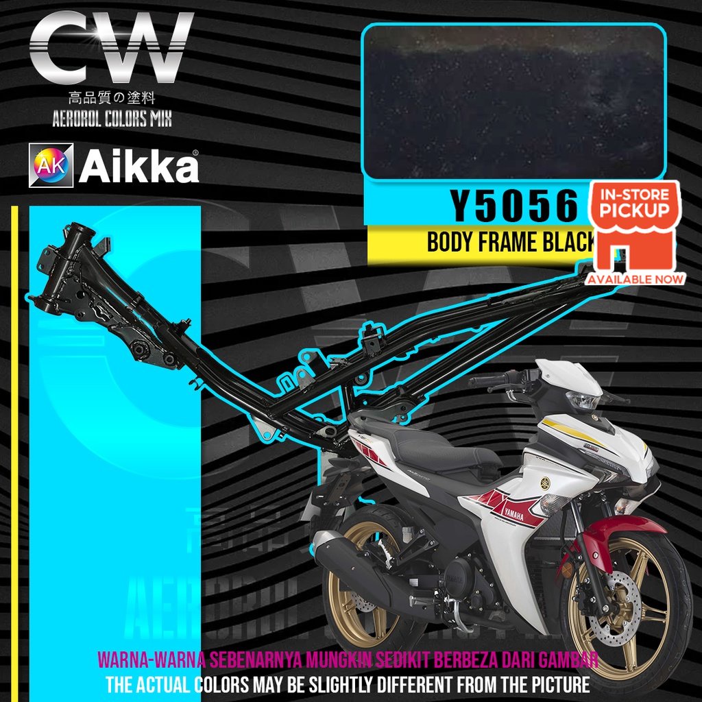 [ Hitam Rangka Y15 / LC / 125Z - Y5056 ] Yamaha Kaler Chassis Body ...