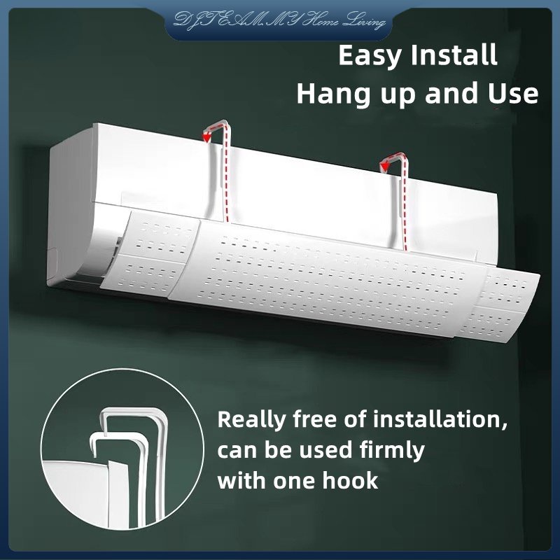 【In Stock】Air Conditioner Wind Deflector Wall-mounted Retractable Home ...