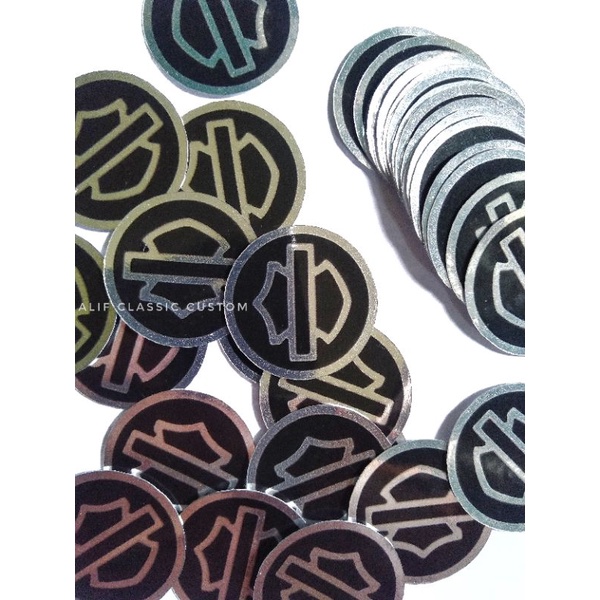 Hd reflector sticker harley davidson logo sticker chrome reflector HD ...