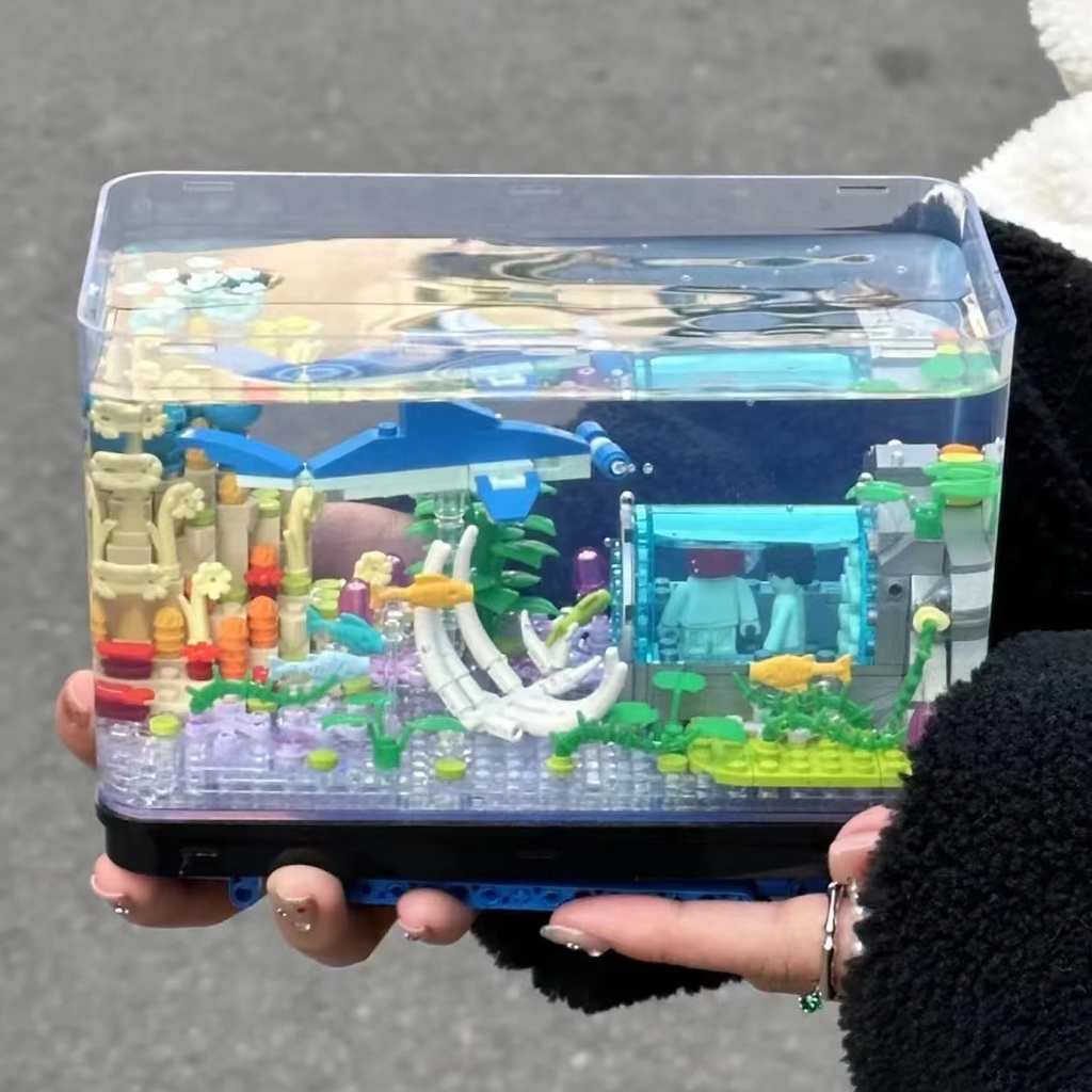 Building blocks oceanarium fish tank lighting version of the model ...