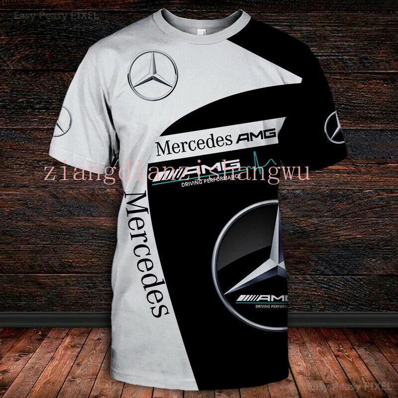 Mercedes Benz car Tshirt Men's New Short Sleeves T-shirt 3D Printed ...