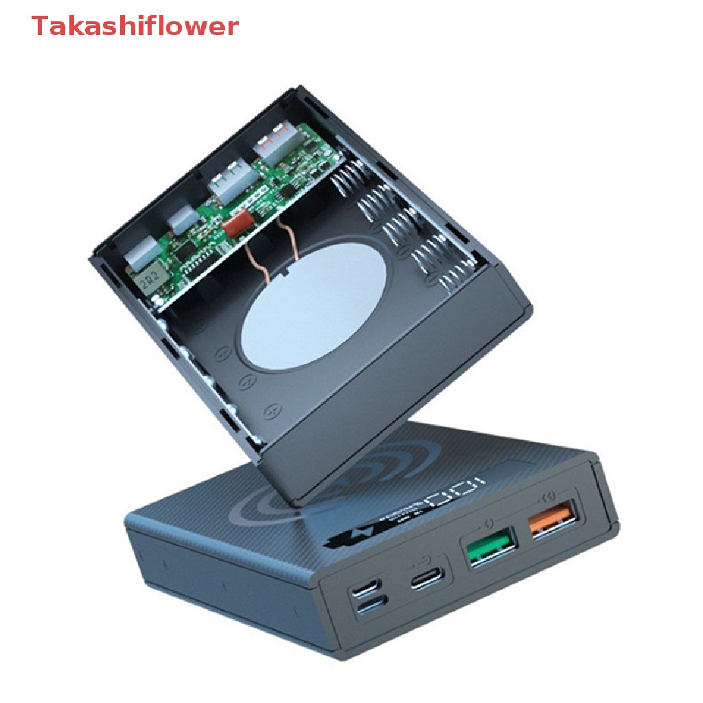 (Takashiflower) DIY Detachable Mobile power 5*18650 Case Wireless ...