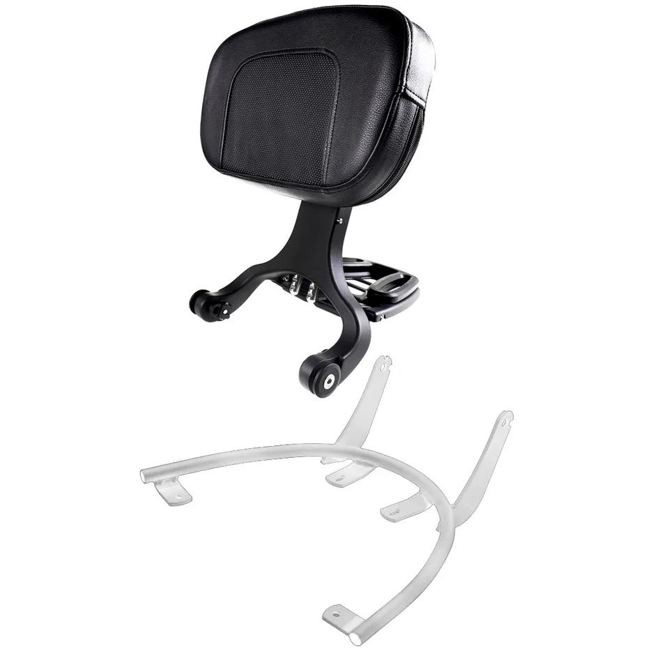Chrome Fixed Mount&Matt Black Driver Passenger Backrest For Vespa GTS ...