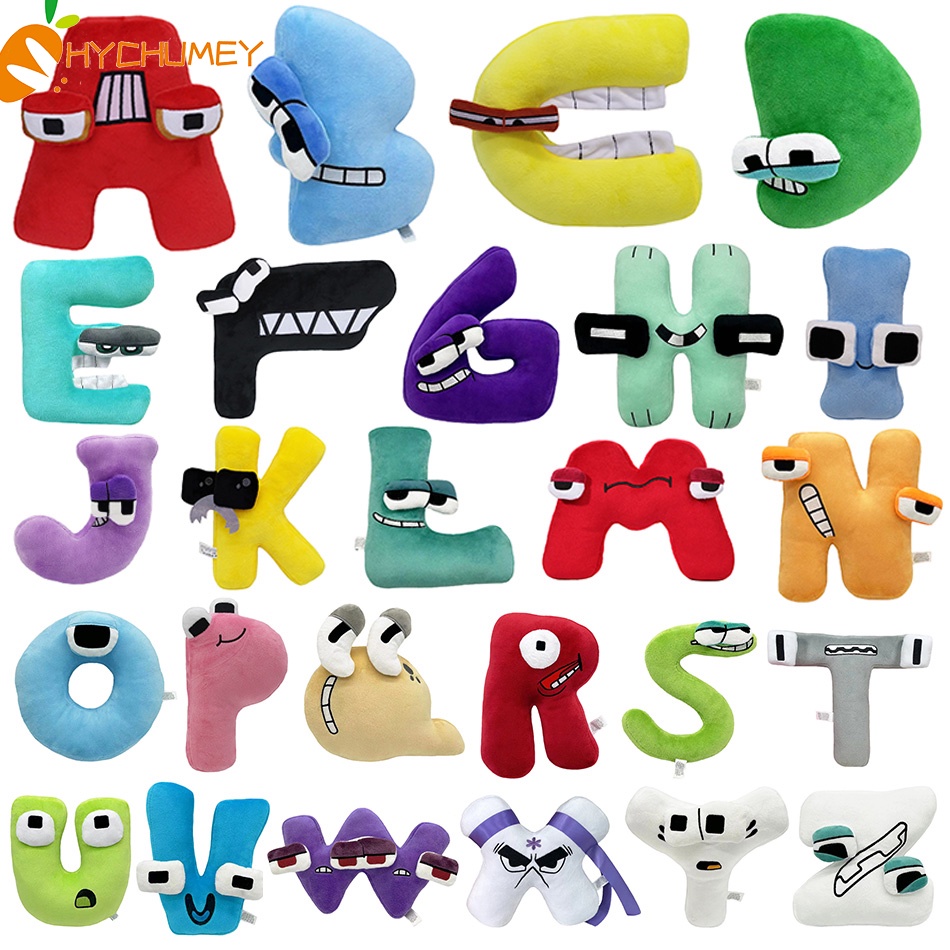Hychumey 26 PCS Alphabet Plush Toy, Alphabets Alphabet Lore Stuffed Doll Preschool Educational ...