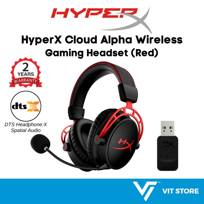 HyperX Cloud Alpha Wireless Gaming Headset DTS : X Spatial Audio ...