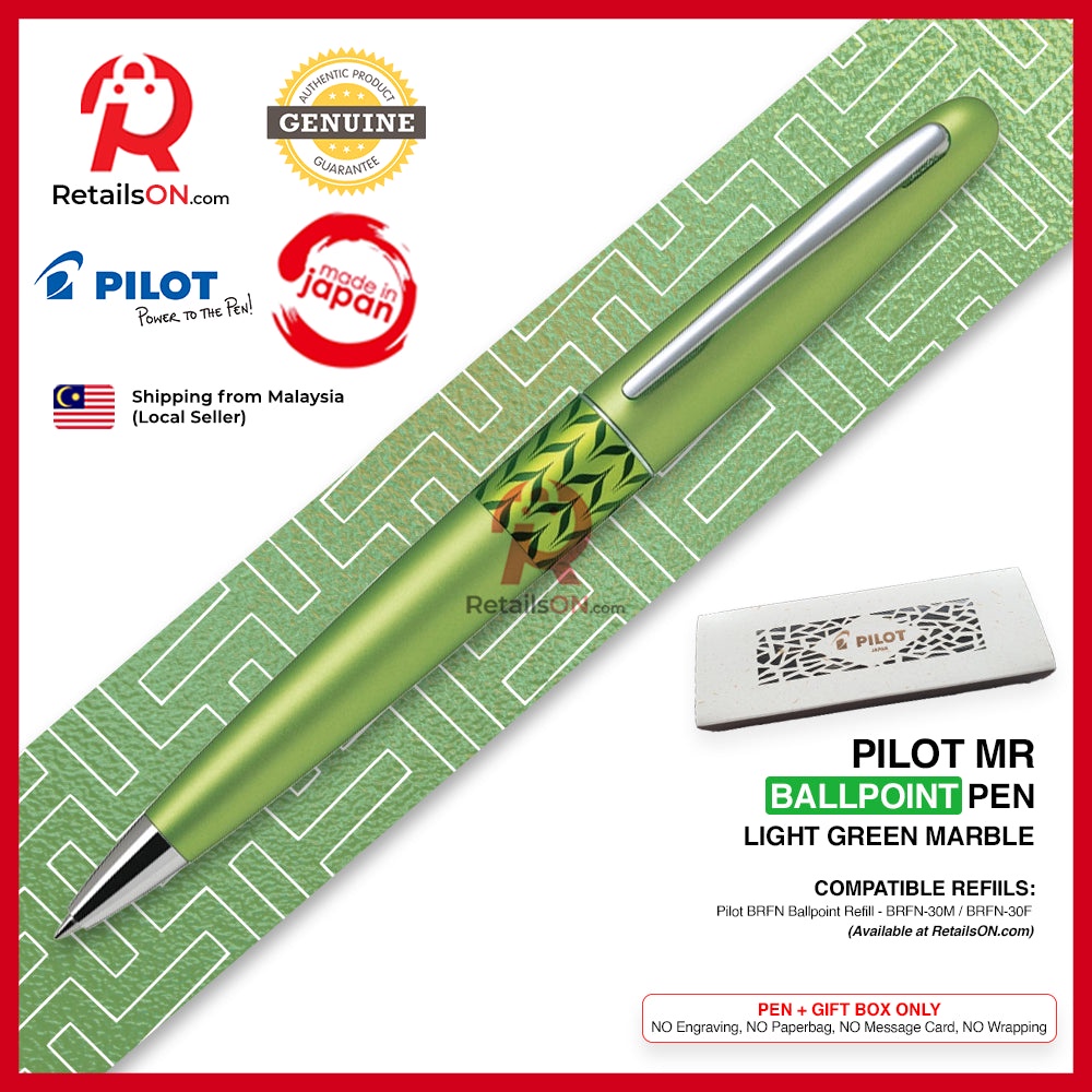 Pilot Metropolitan MR Ballpoint Pen - Light Green Marble - Refill Black ...