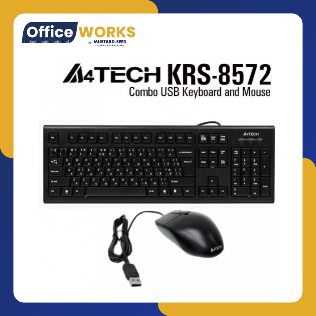 A4Tech KRS-8572 USB Keyboard & Mouse | Shopee Malaysia