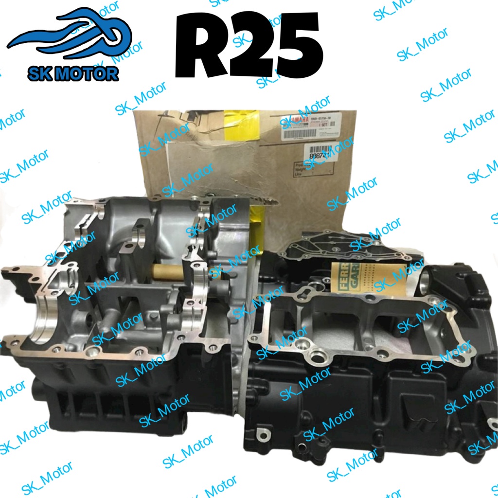 Yamaha YZF-R25 / R25 Original Crankcase Casing Set Kotak Engine Enjin ...