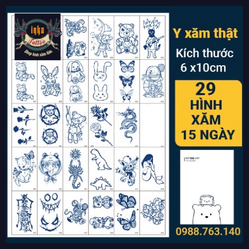 15-day tattoo, 29 tattoo stickers size 6x10cm | Shopee Malaysia