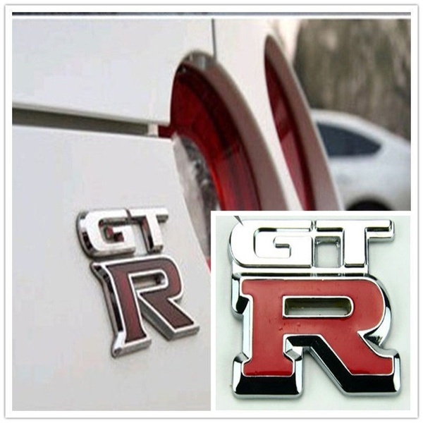 GTR Metal Chrome 3D Car Badge GTR Car Sticker GTR Metal Sticker Car ...